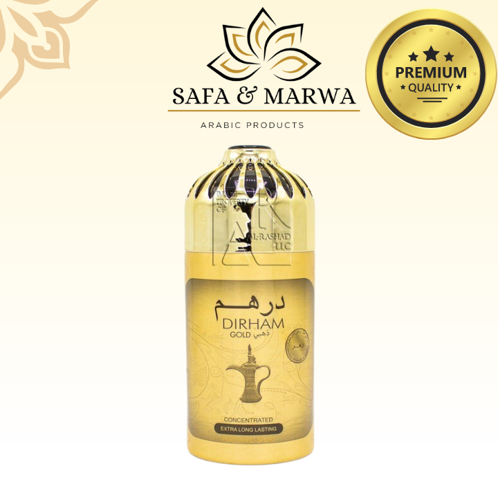 DIRHAM GOLD - DEODORANT CONCENTRATED PERFUMED SPRAY (250 ML/9 FL.OZ) BY ...