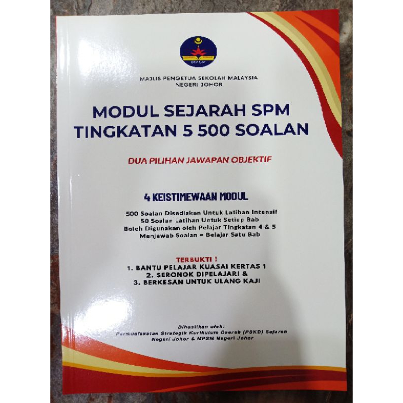 MODUL SEJARAH SPM TINGKATAN 5 500 SOALAN | Shopee Malaysia
