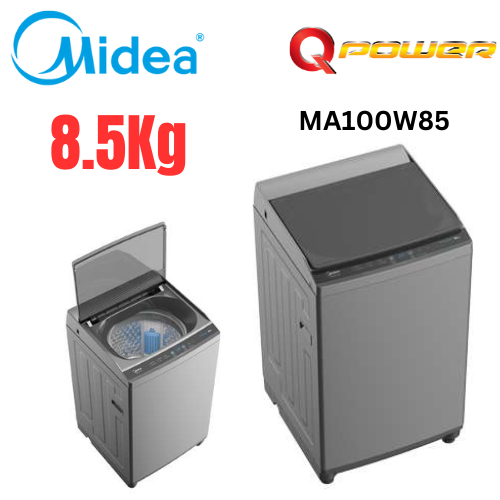 [READY STOCK] Midea 8.5kg Washing Machine Mesin Basuh MA100W85 BLACK ...