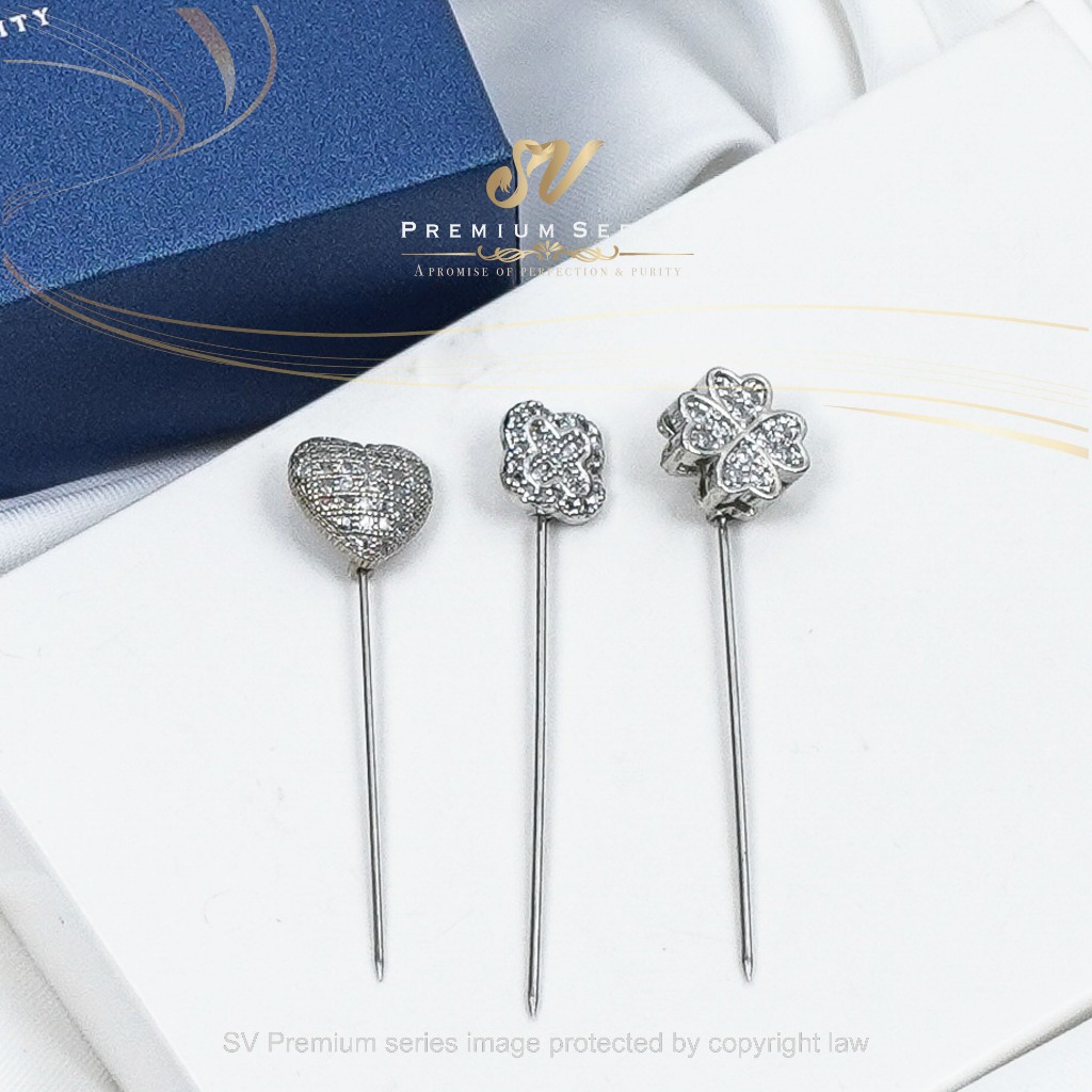 Sv Premium Exclusive Hijab Pin Kerongsang Crystal Pin Tudung Peniti ...