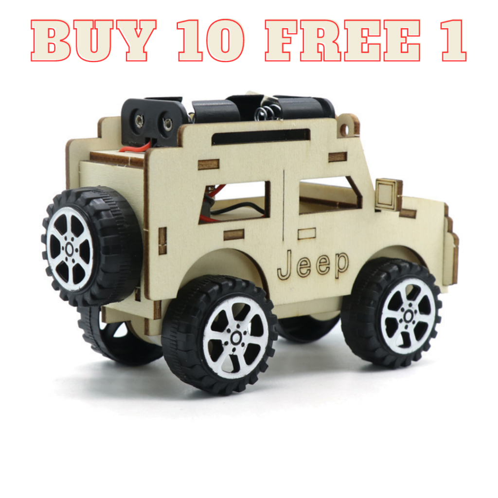 PROJECT RBT/STEM EDUCATION DIY Electric Car Scientific Toys Kit Wooden ...