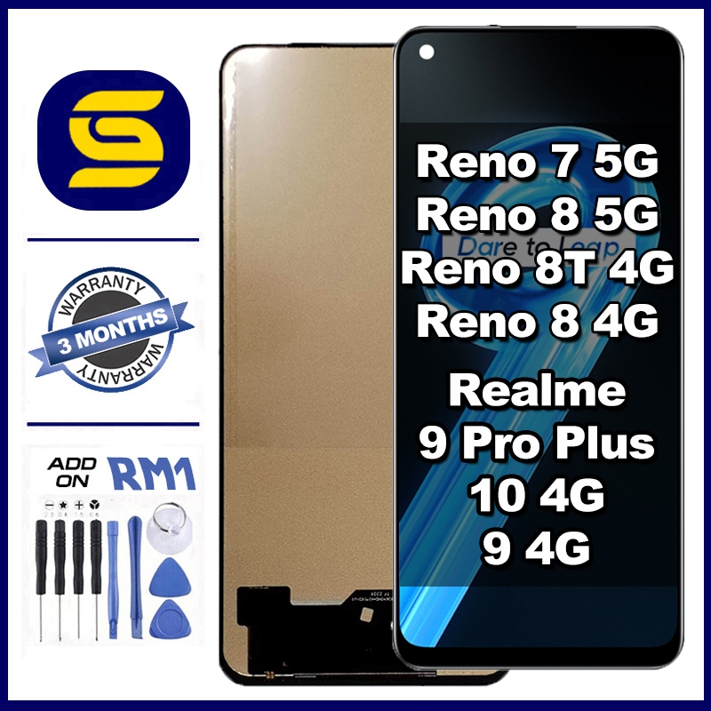 LCD OPPO reno 7 5G/ 8 5G/ 8T 4G/ 8 4G/ REALME 9 4G/ 9 Pro Plus/ 10 4G Compatible For Original ...