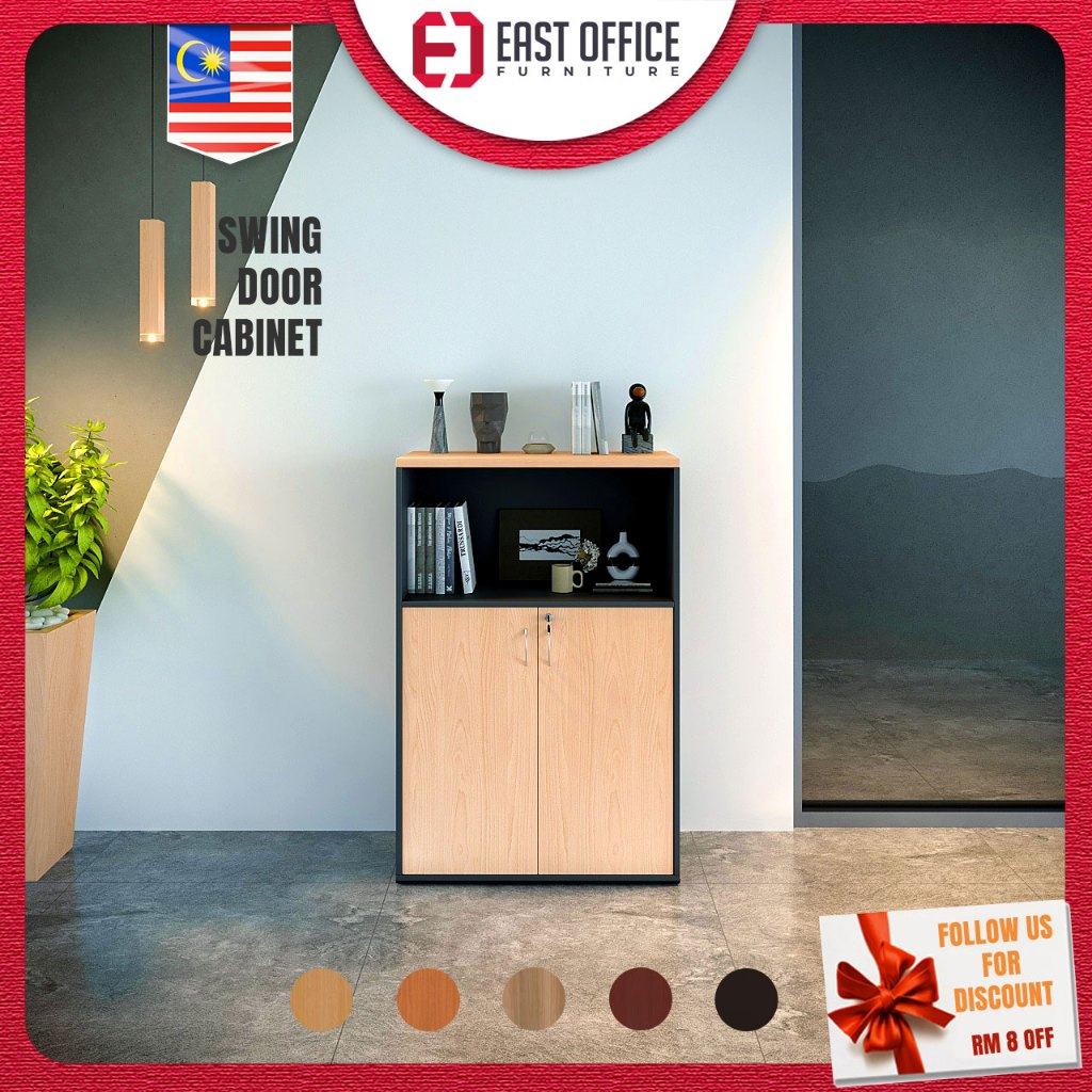 【READY STOCK】EastOffice l Low Swinging Door Storage Cabinet 3 layer l ...