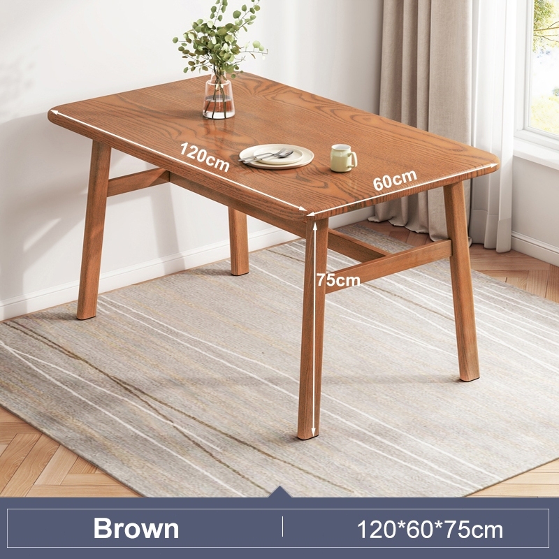 140CM Dining Table Kitchen Home Dinner Table Nordic Long Solid Wood ...