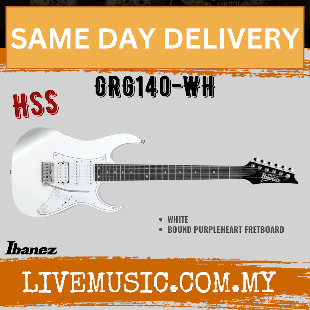 Ibanez GRG140 RG Series Solidbody Electric Guitar - White / Sunburst ( GRG140-WH / GRG140-SB ...