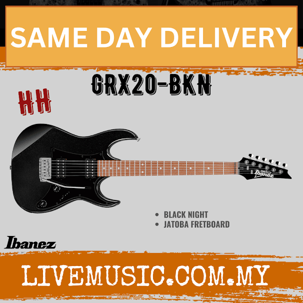 Ibanez GRX20 GIO Series Solidbody Electric Guitar - Black Night / Jewel ...