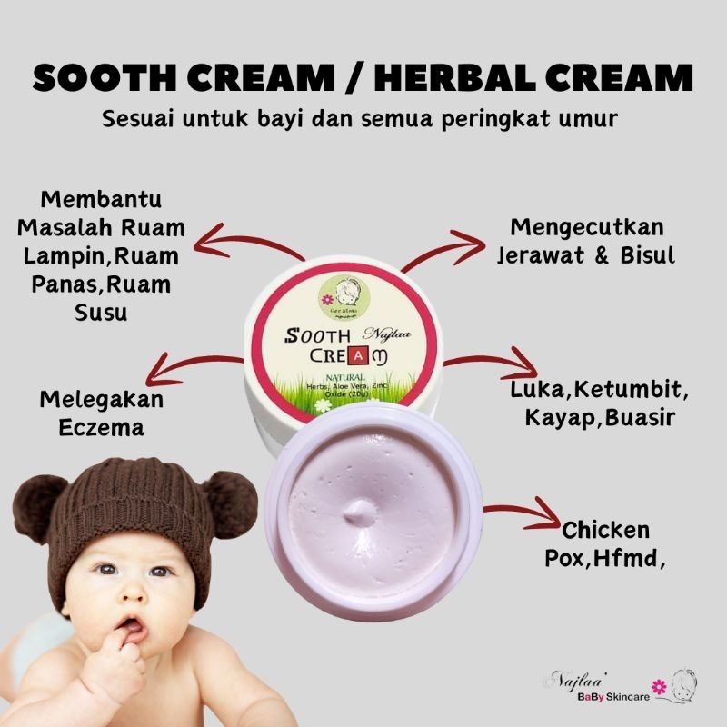 Herbal Cream Najlaa/Sooth Cream Najlaa/Cream Ruam | Shopee Malaysia