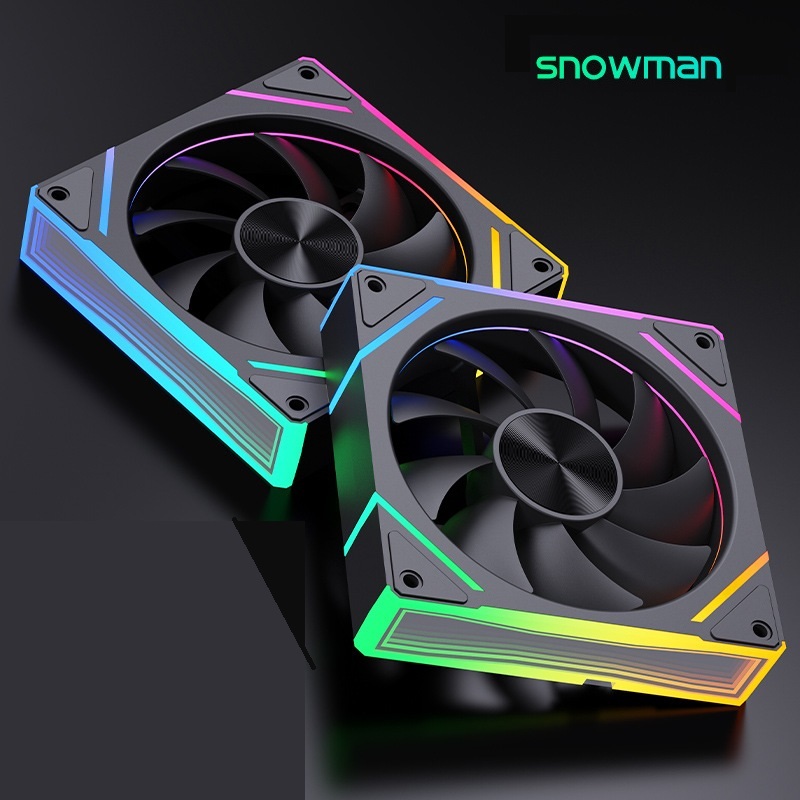 Snowman EK120 Black / White 5V ARGB 3Pin PWM 12CM Casing Fan Reverse ...