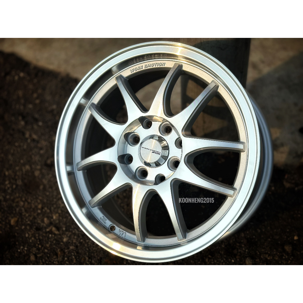 New Car Sport Rim WORK EMOTION CP2 Wheels 15x6.5J 8x100/114.3 ET40 Silver Machine Face - READY ...
