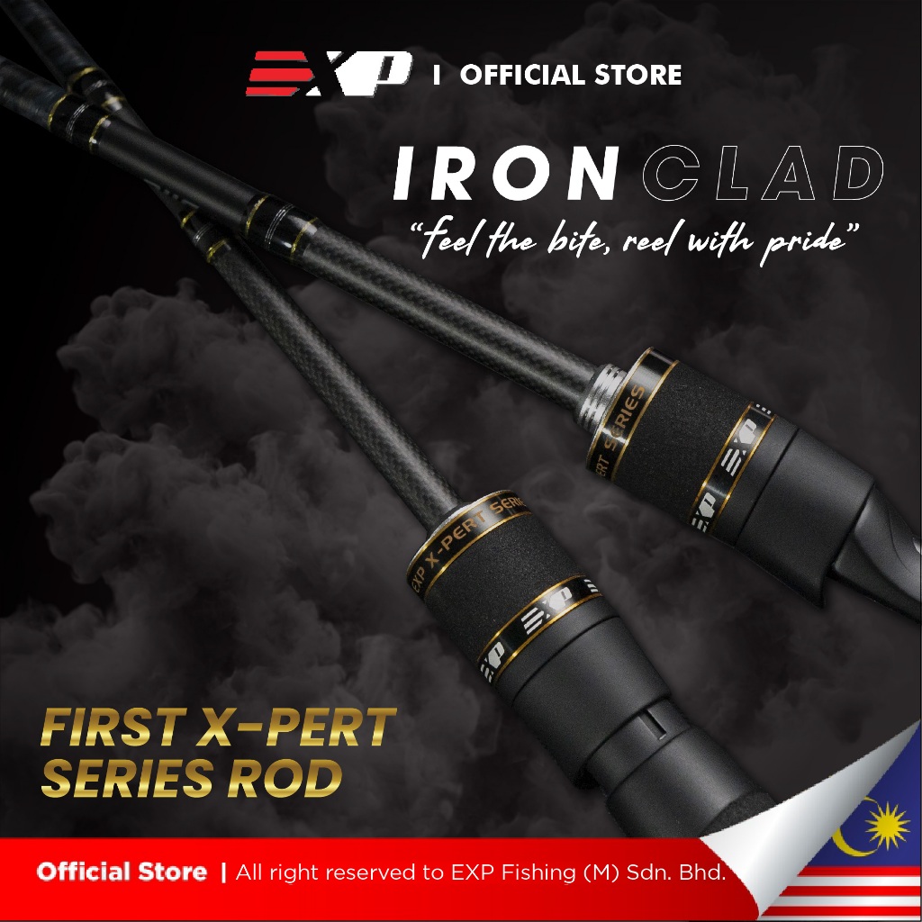 EXP IRONCLAD ROD 2PCS Fishing Rod Medium Light M Medium Heavy Bait ...
