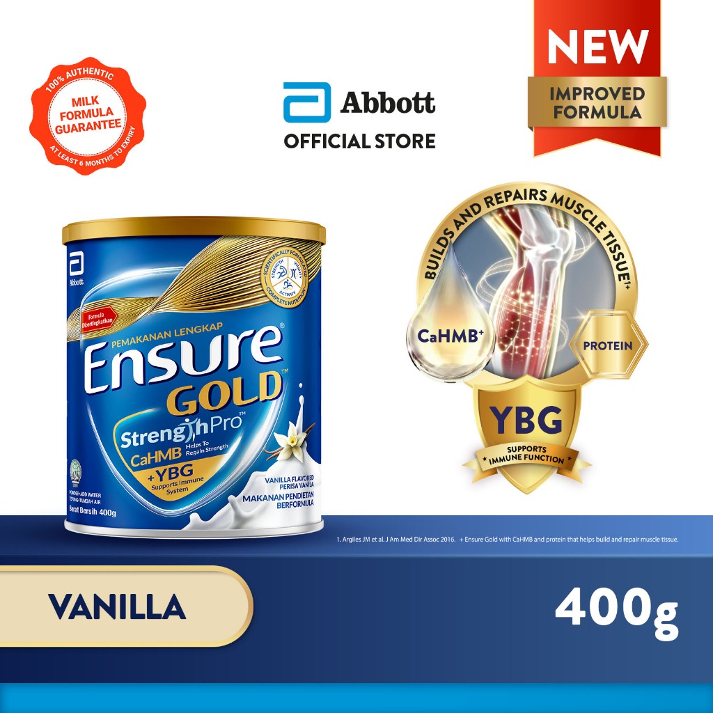 Ensure Gold Adult Complete Nutrition - Vanilla Tin (400g) [Exp 10 Feb 2027 & / Later] | Shopee ...