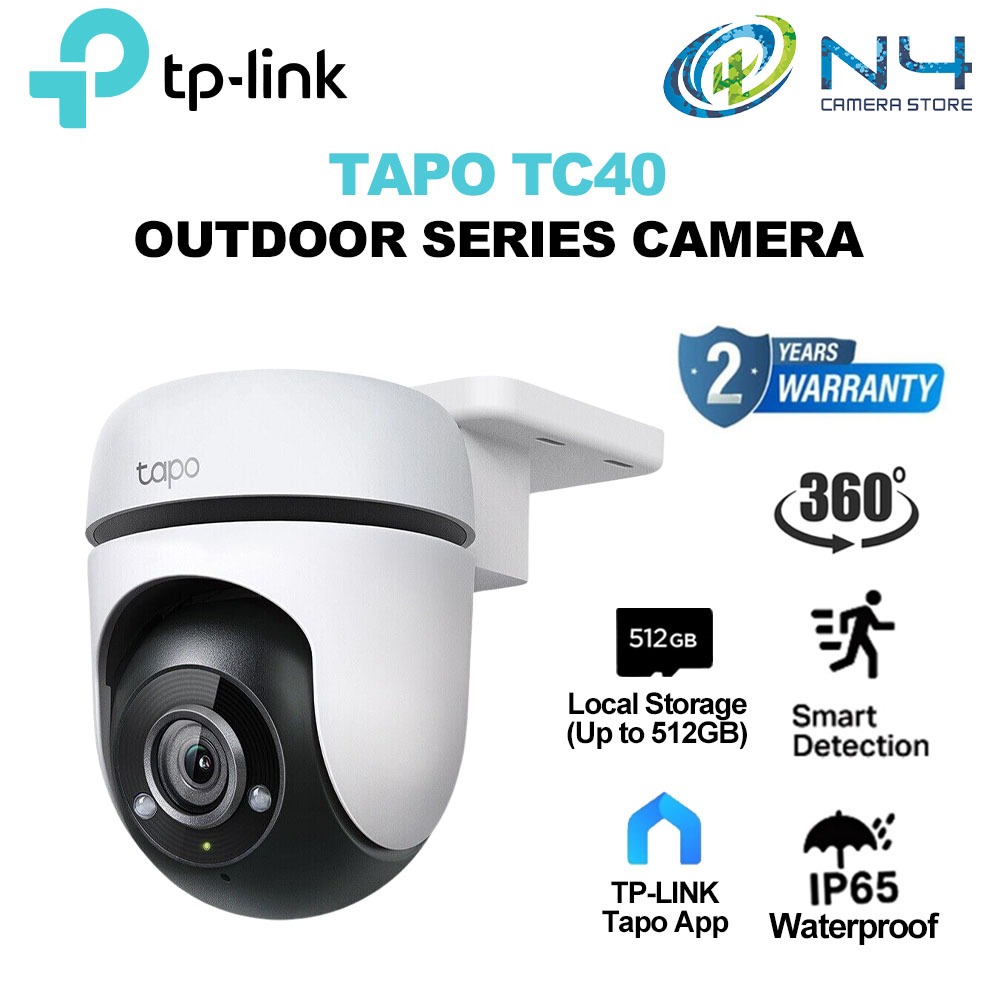 TP-Link Tapo TC40 - CCTV Pan Tilt AI Outdoor Home WiFi Network Security ...