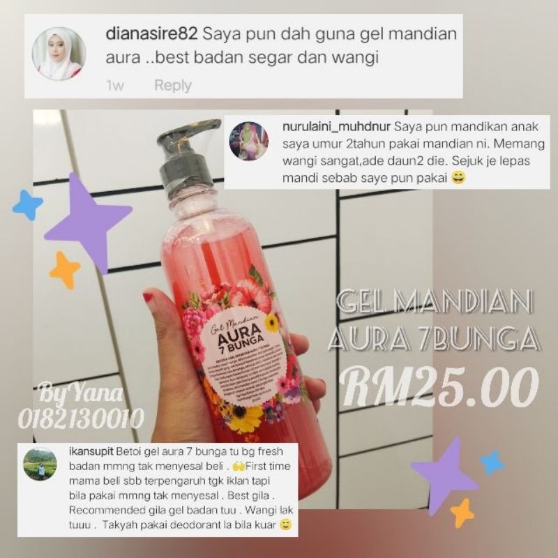 💥 7 BUNGA! 🎁 + Gel Mandian Aura 7 Bunga by Aslegacy Alif Syukri ...