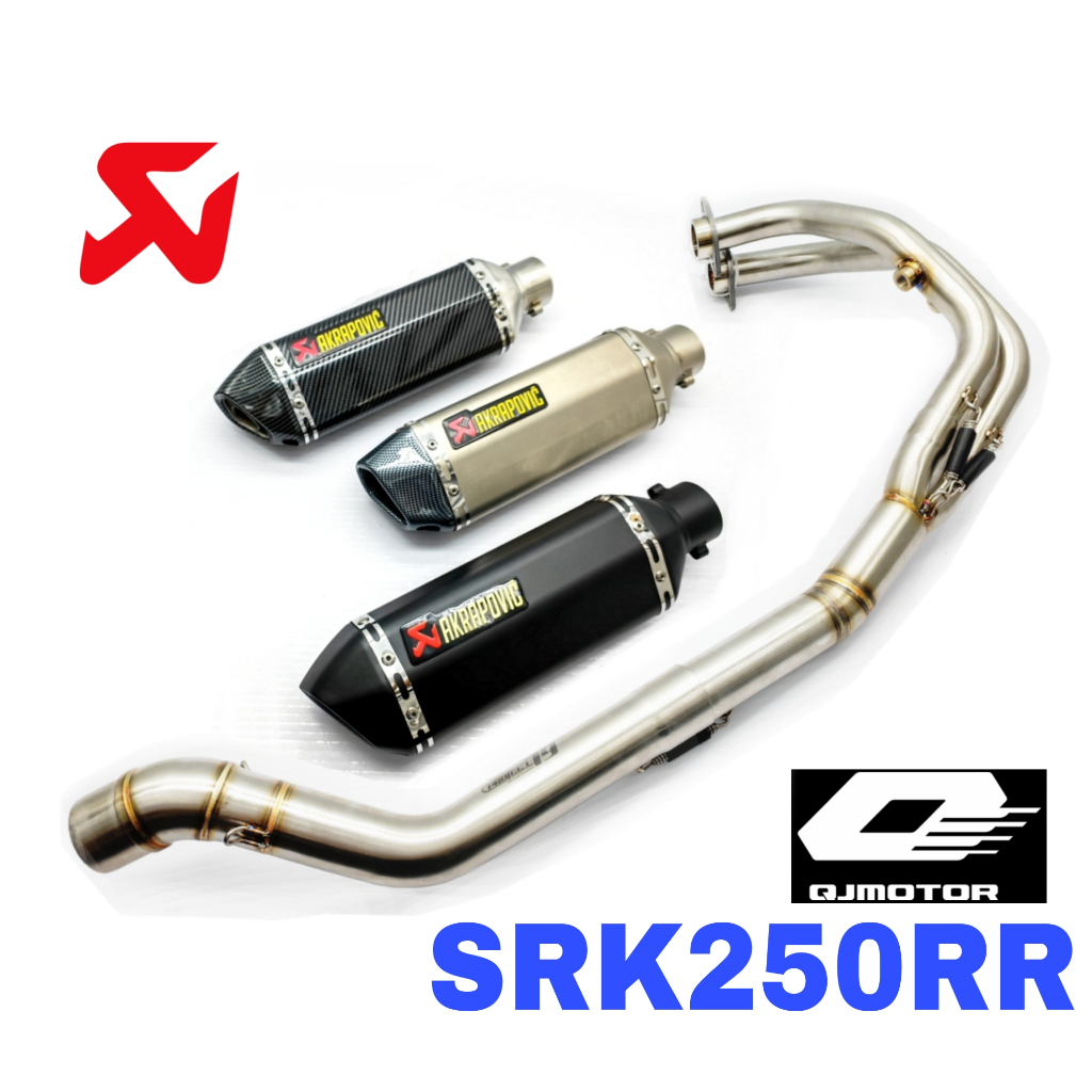 Akrapovic Exhaust QJMotor SRK250RR Full System Piping Stainless Steel ...