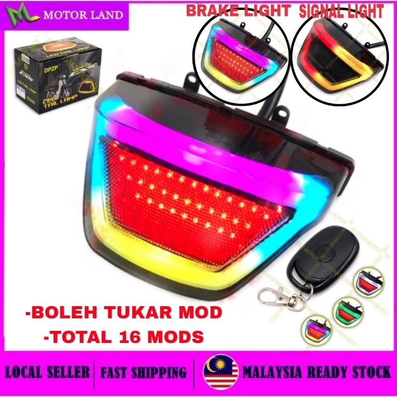 HONDA EX5 EX5DREAM / EX5 HP HIGH POWER LED TAIL LAMP RGB RAINBOW LAMPU ...
