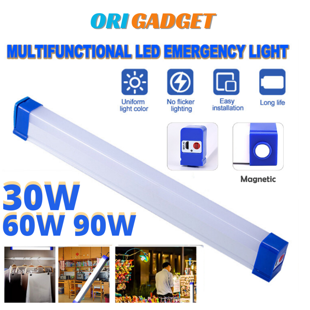 Super LED Light Tube 30W-200W Portable USB Rechargeable Emergency Light Tube For Camping Lamp ...