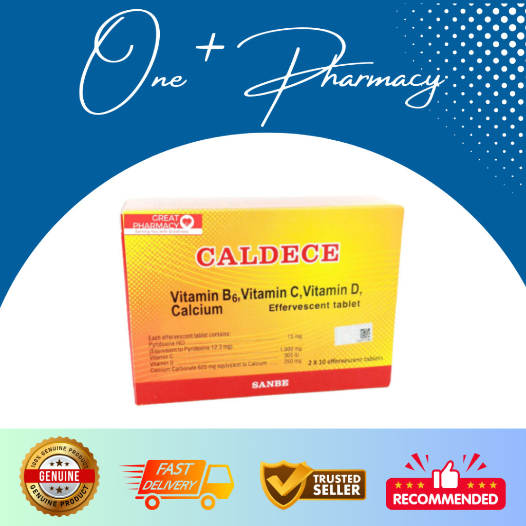 Caldece Vitamin B6, C, D, Calcium (2 x 10's Effervescent Tablets ...