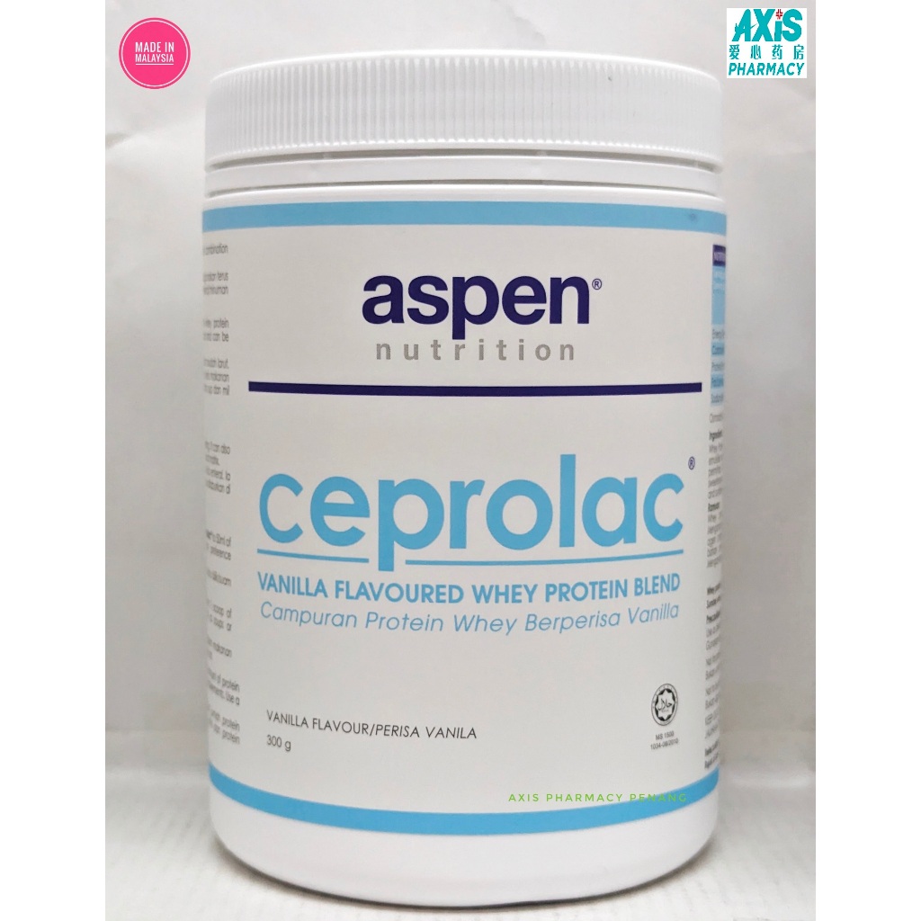 ASPEN NUTRITION CEPROLAC VANILLA FLAVOURED WHEY PROTEIN BLEND 300G Exp ...