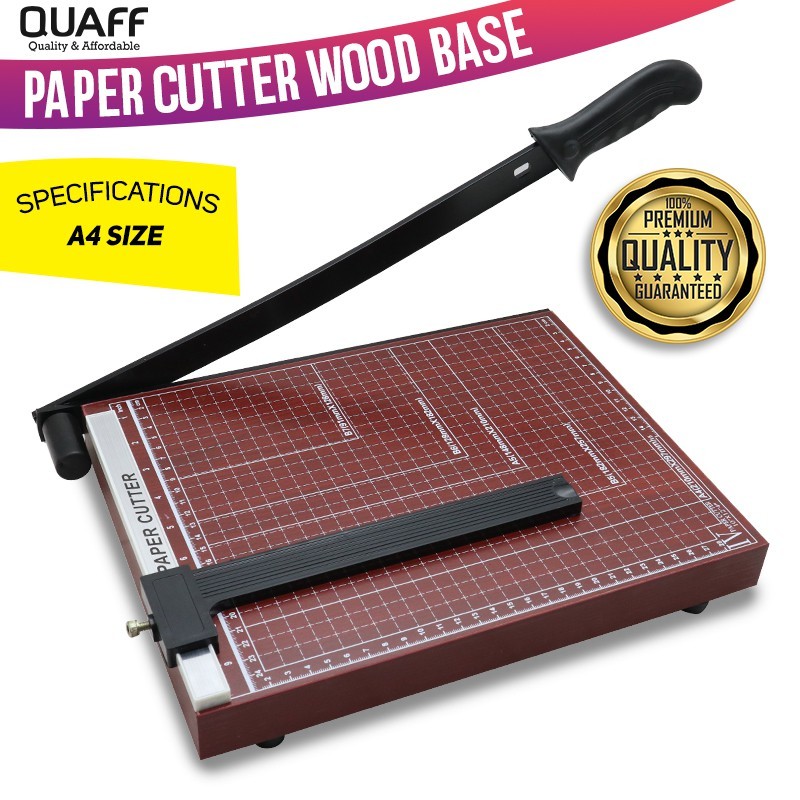 QUAFF Paper Cutter A3 / A4 / A5 / B4 Size ( Metal Base / Wood Base ...