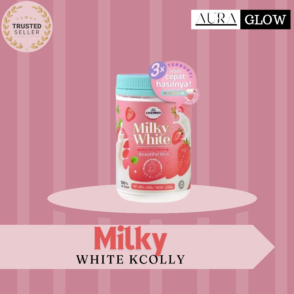 CHERMES Milky White Strawberry 500gm KColly Whitening Booster Halal B ...