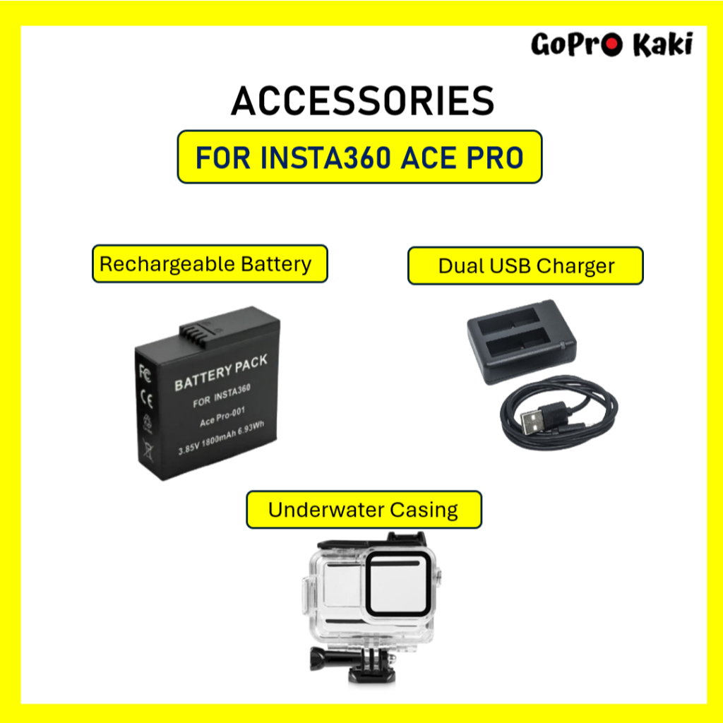 Accessories For Insta360 Ace Pro Battery / Battery Charger / Underwater ...