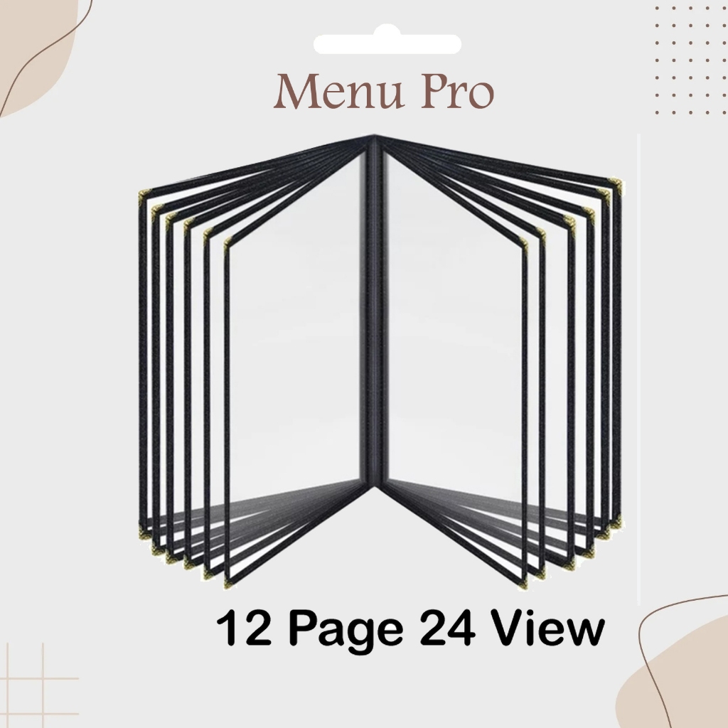 12 Page (24 View) Menu Pro Cafe DIY Restaurant A4 Menu Covers | Cafe ...