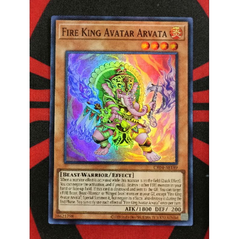 YUGIOH KONAMI CR04-AE189 Fire King Avatar Arvata (Super Rare) | Shopee ...