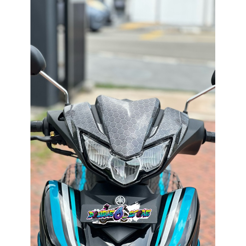 YAMAHA LC135 Fi (V8) COVER KEPALA LC135 V8 CARBON HONEYCOMB HEAD UPPER ...