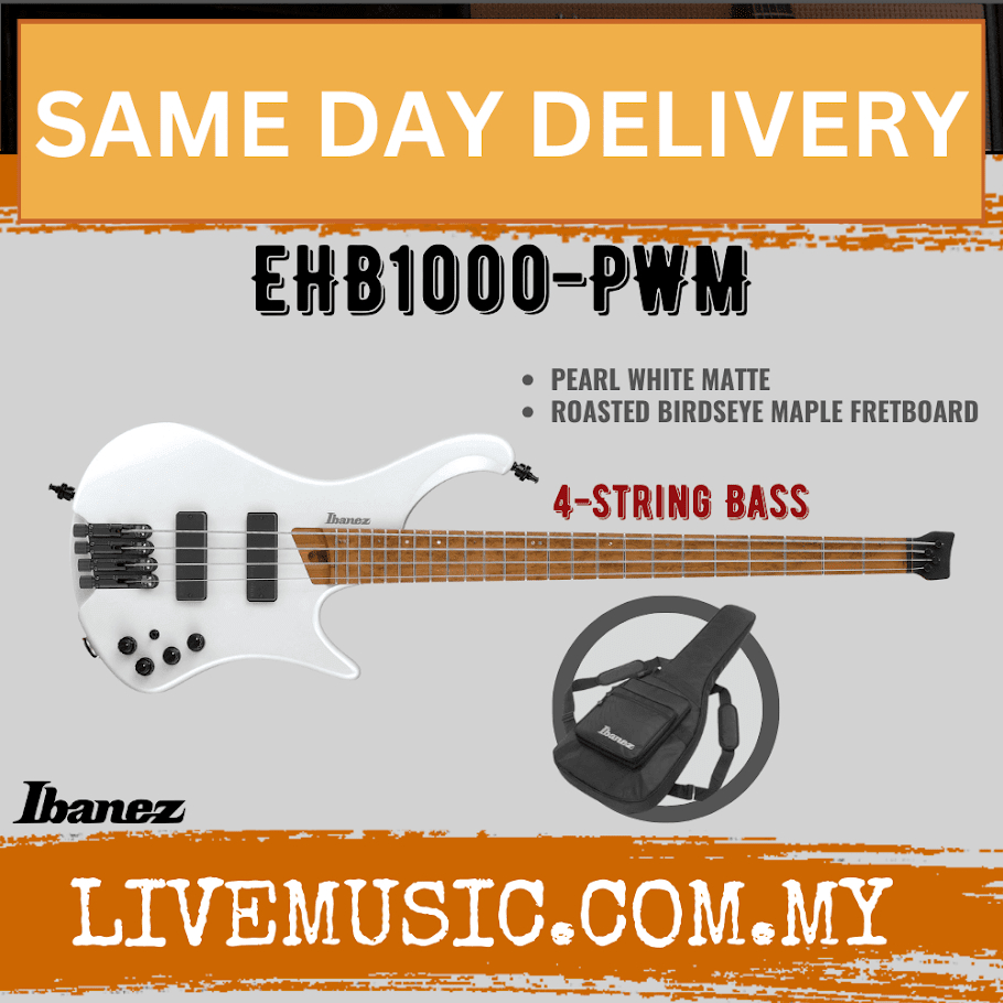 Ibanez Bass Workshop EHB1000 5-String Headless Bass Guitar - Pearl ...
