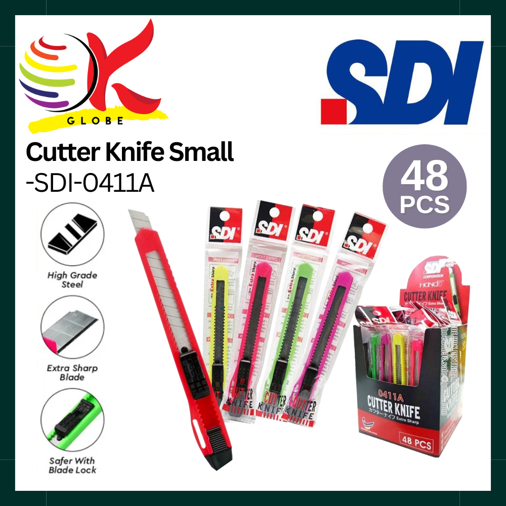 [48PIECES/BOX] SDI CUTTER KNIVES SMALL EXTRA SHARP HEAVY DUTY KNIFE CUT ...