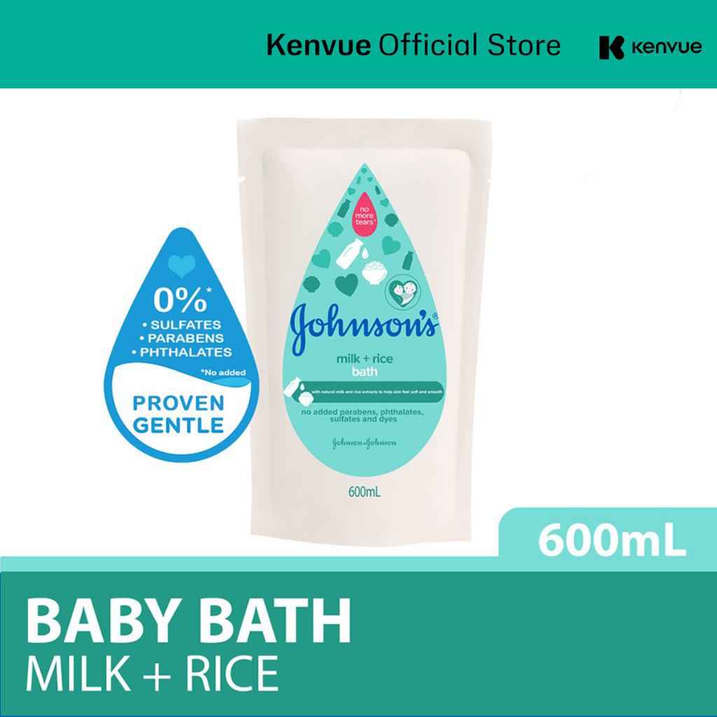Johnson's Baby Milk + Rice Bath Refill 600ml | Shopee Malaysia