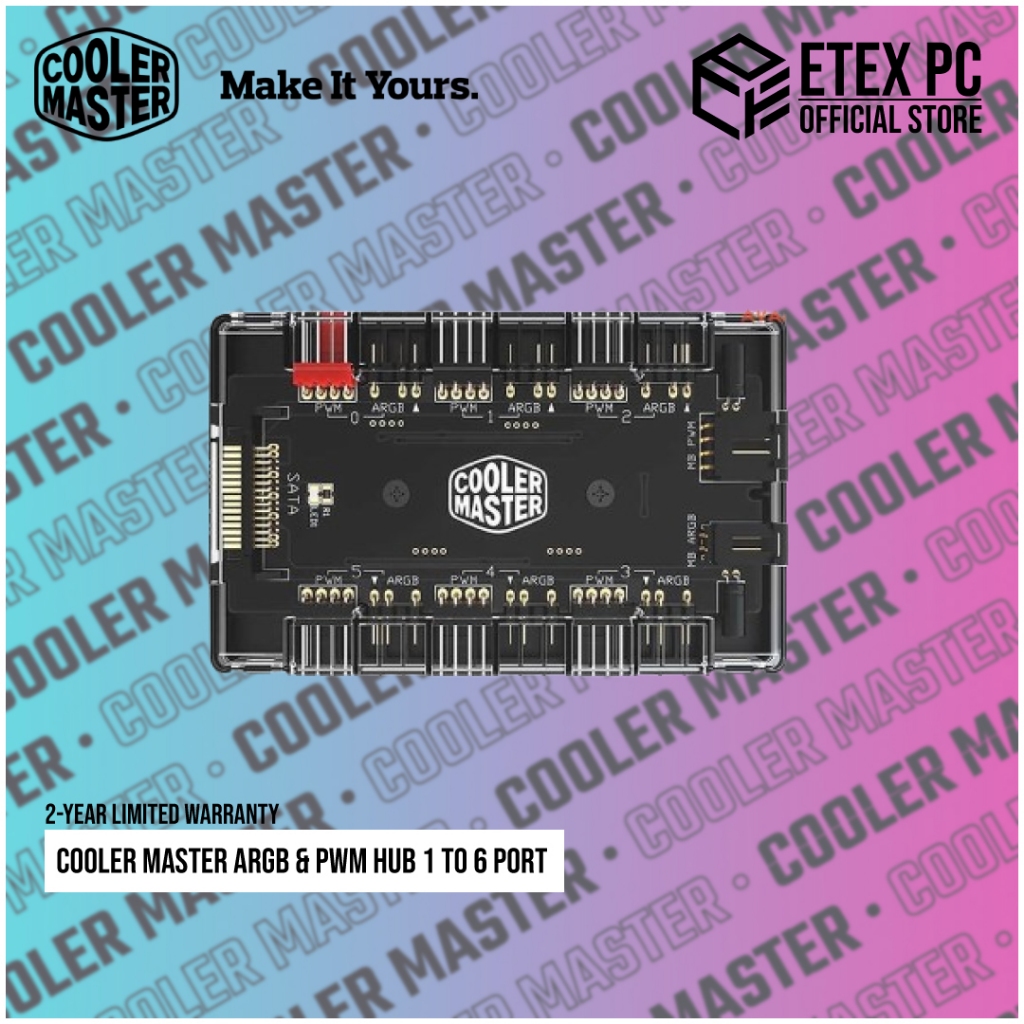 Cooler Master ARGB & PWM HUB 1 To 6 Port # MFX-ZHHN-1NNN6-R1 | Shopee ...