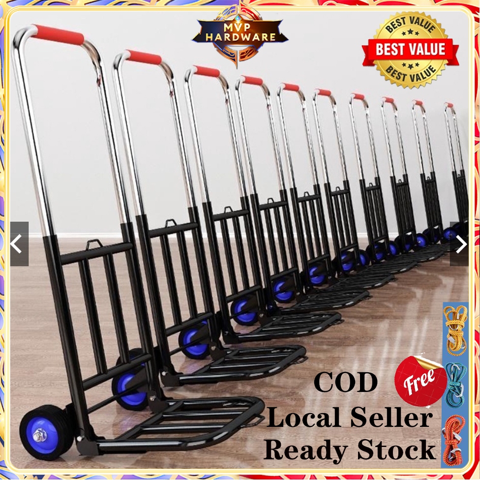 Free 🎁Rope Trolley Cart Metal Push Cart Multifunctional Grocery Cart ...