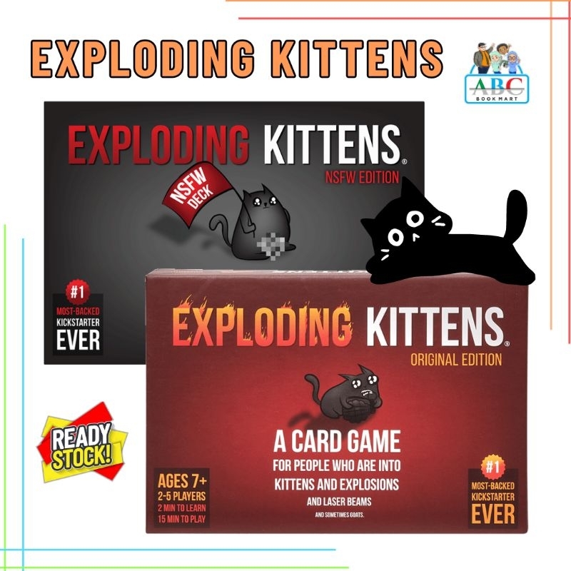 ( READY STOCK ) EXPLODING KITTENS ORIGINAL & NSFW VERSION + MONOPOLY DEAL FUN COMBO DEAL CARD ...