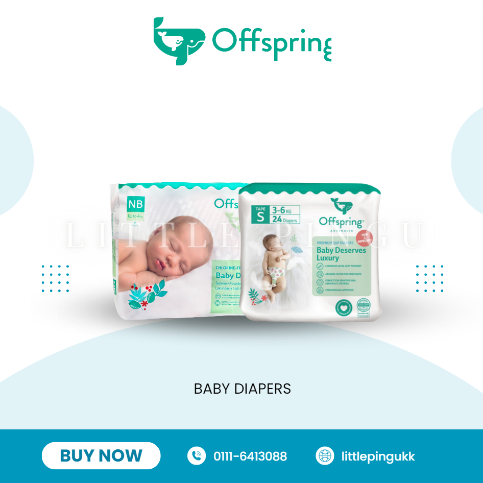 Offspring Chlorine-Free Baby Diapers Fashion Diapers Mini Pack | Shopee ...