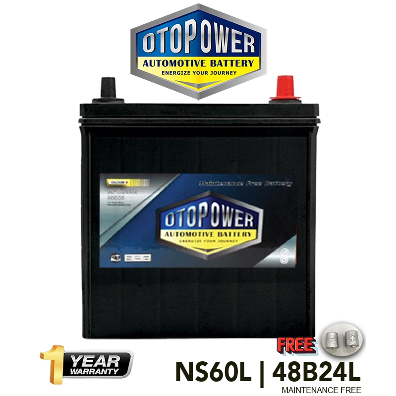 BATERI KERETA NS60L 48B24L / 50B24L OTOPOWER MAINTENANCE FREE BATTERY(With Foc Adapter) For ...