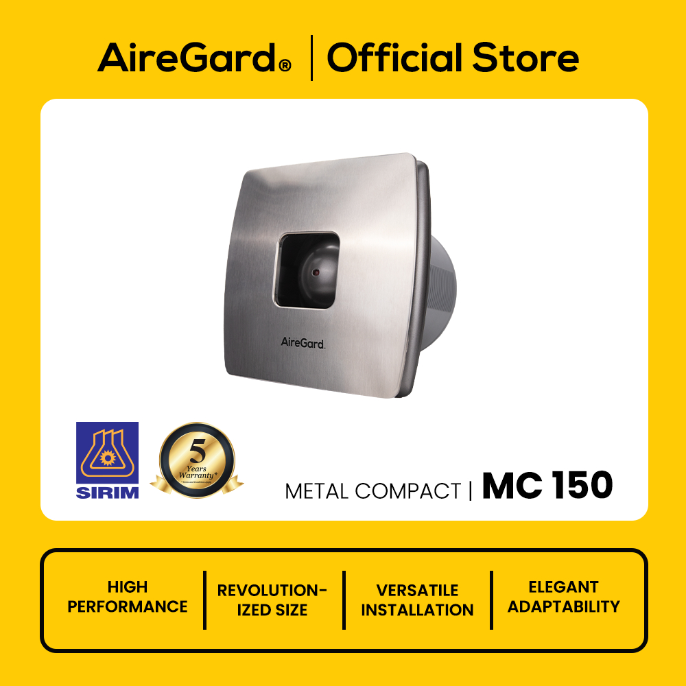 AireGard MC-150 Metal Compact Series Air Ventilator Wall Glass Ceiling ...