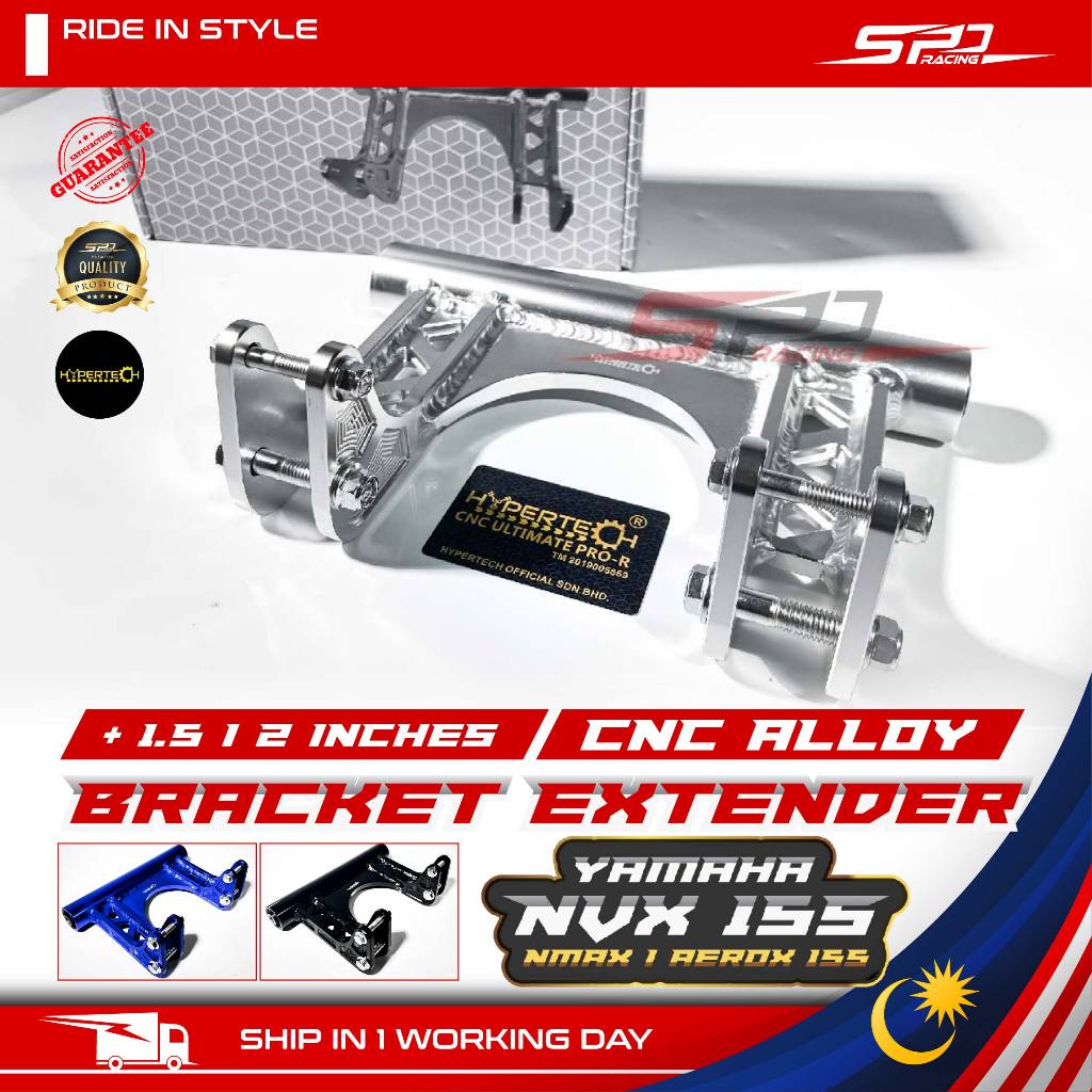 Bracket Extender | + 1.5 / 2 INCHES Arm Alloy I SILVER I BLUE I BLACK I ...