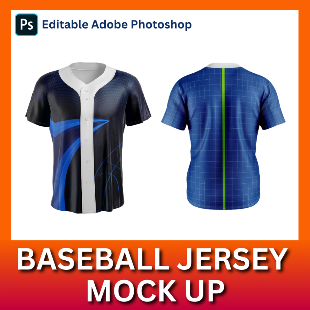 Mockup Baseball Jersey - Shirt Mockup / Template | Photoshop (PSD ...