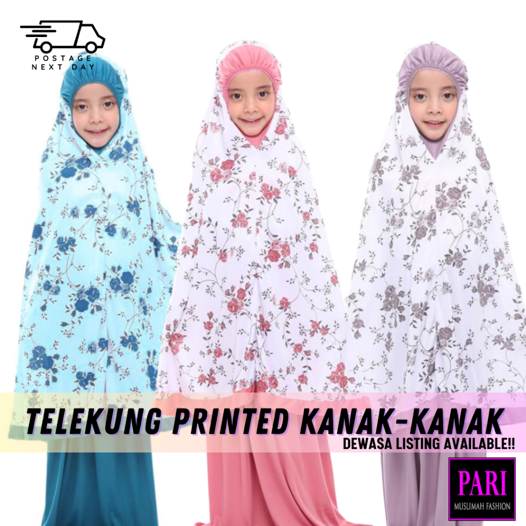 📣 NEW ARRIVAL 📣 TELEKUNG KANAK KANAK KIDS , Telekung Printed . Telekung ...