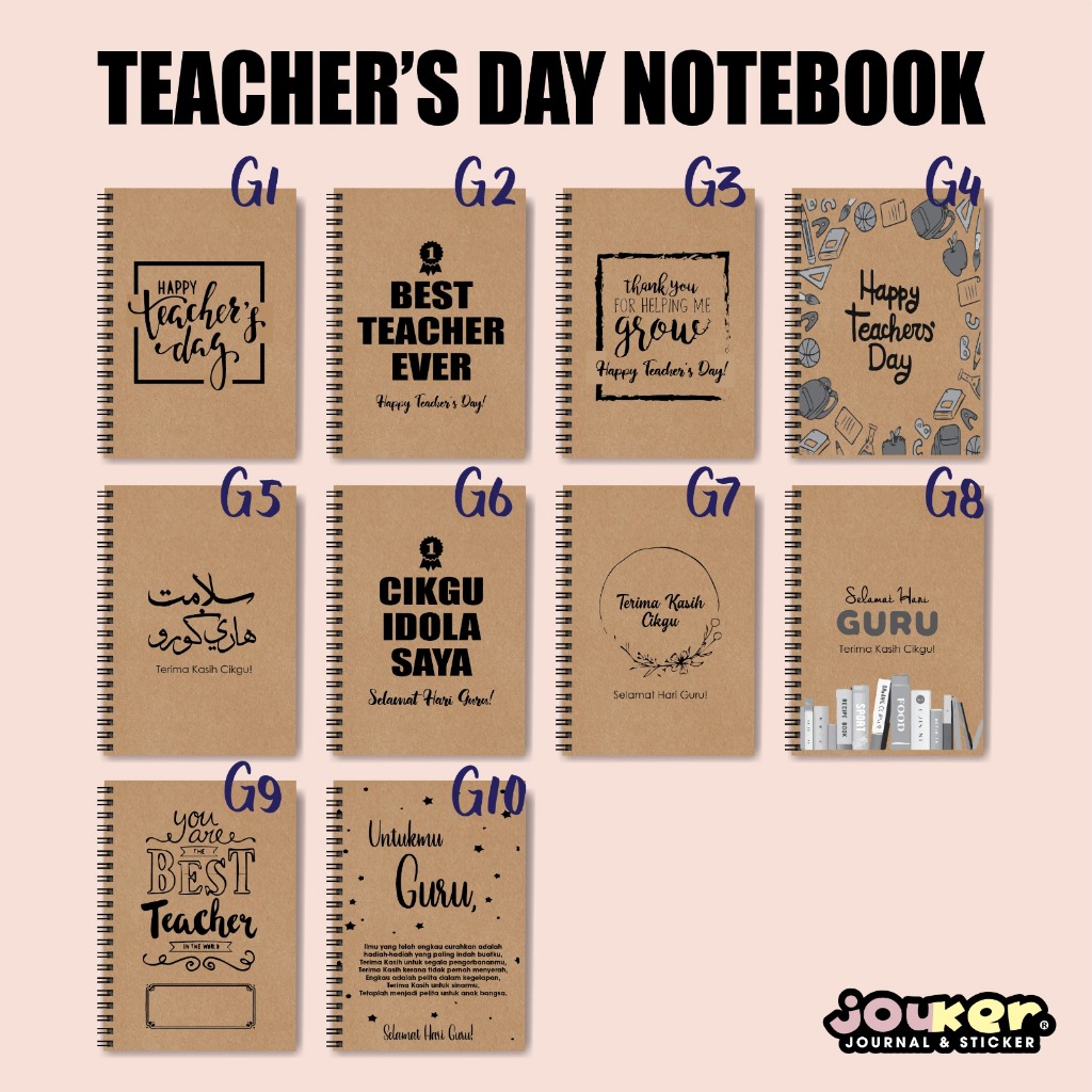 A5 Combo Selamat Hari Guru Notebook / Combo Hari Guru / Buku Nota Hari ...