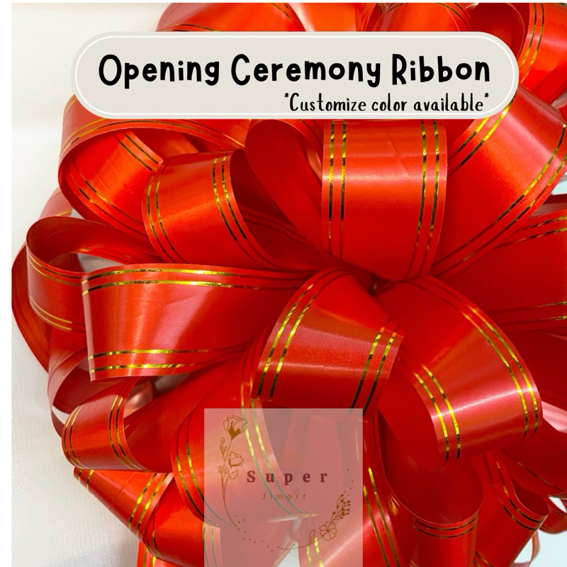 1pc Ribbon Ball PP Red Grand Opening Ceremony Ribbon Car Decoration Ribbons | Shopee Malaysia