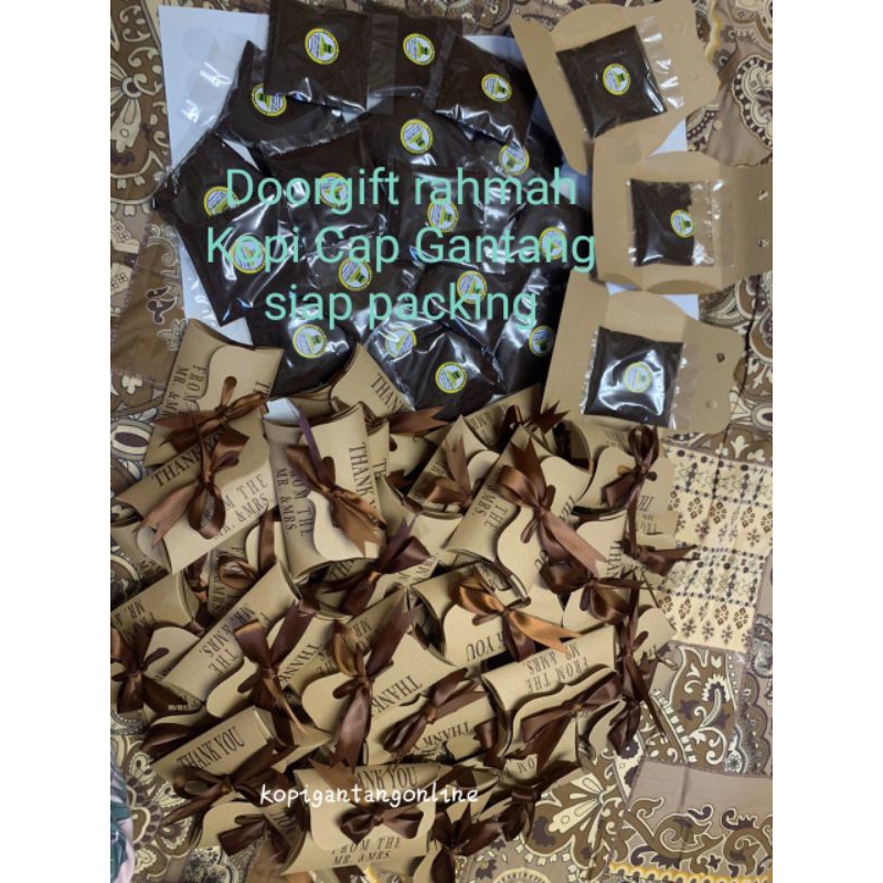 Set 100 Doorgift | Cenderahati Murah dan jimat serbuk kopi Cap Gantang ...
