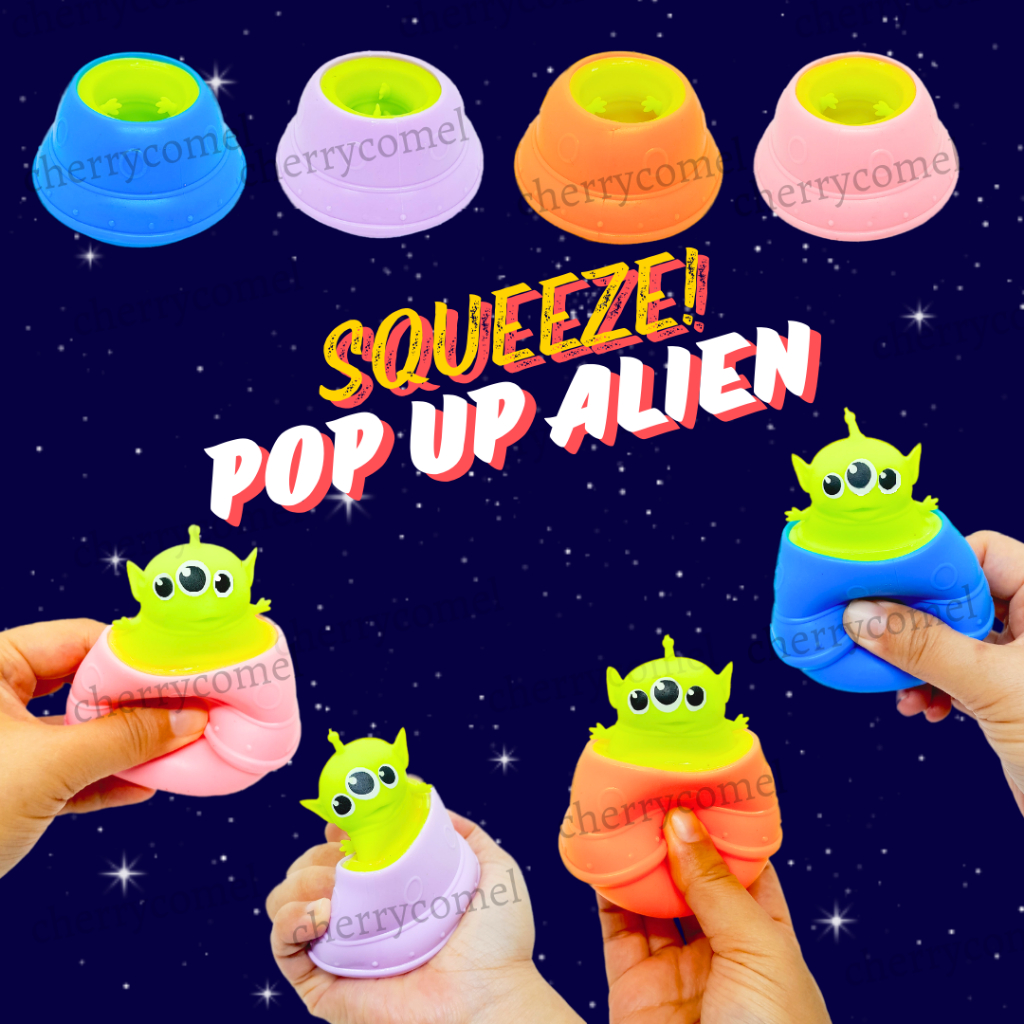 Alien UFO Pop UP Squeeze Toy Squishy Stress Relief Toys Fidget | Shopee ...