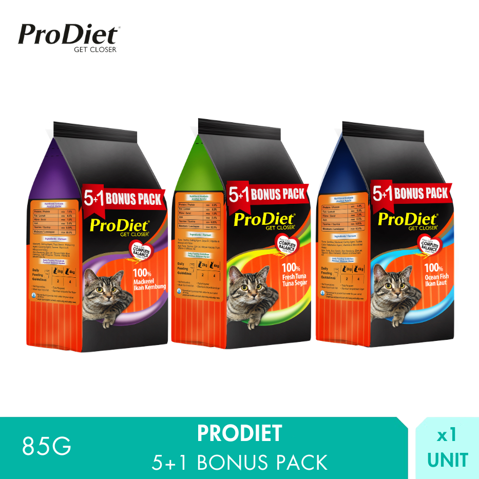 PRODIET 85G (5+1) PROMO PACK (OCEAN FISH / TUNA / MACKERAL) | Shopee ...