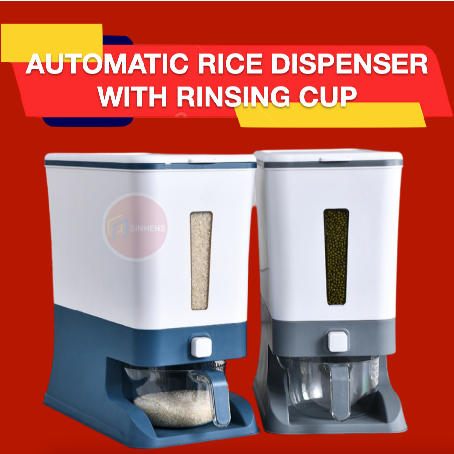 8KG AUTOMATIC RICE DISPENSER WITH RINSING CUP SMART RICE DISPENSER RICE ...