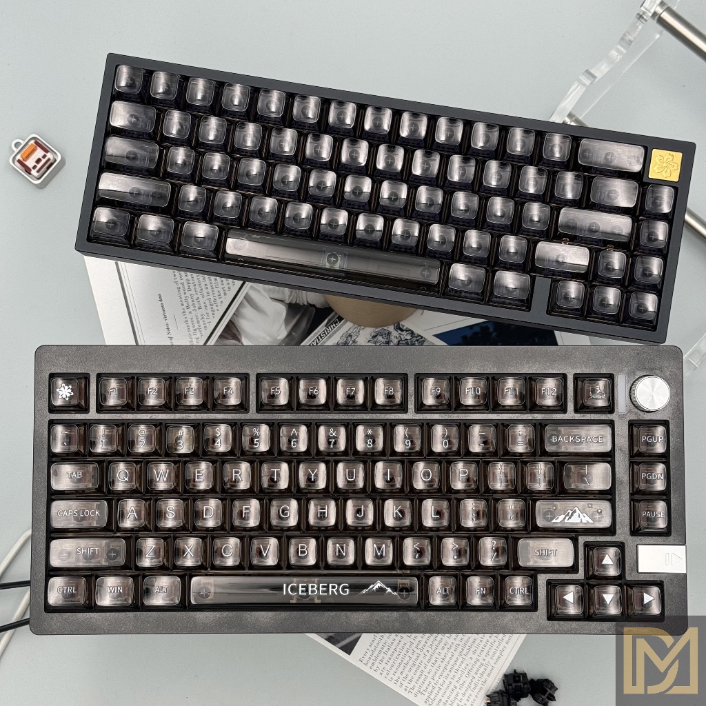 [LOCAL STOCK] Transparent Keycap Black PC CBSA Profile UV Print Keycaps ...
