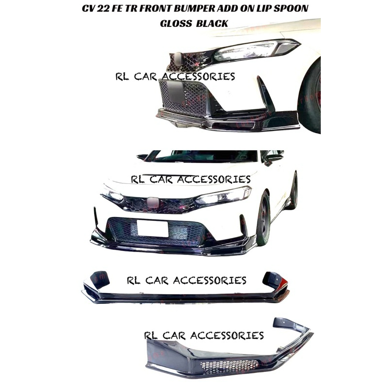 Honda Civic FE 2022 2023 2024 Type R spoon front side bumper lip skirt ...
