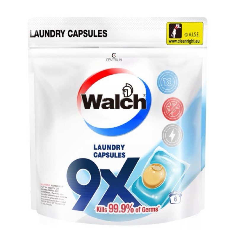 Walch 9x Antibacterial Laundry Capsules Refill (12g x 36 Pcs) | Shopee ...