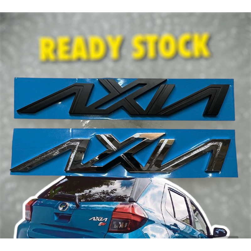 emblem axia 2023 emblem axia new model hitam dan chrome | Shopee Malaysia
